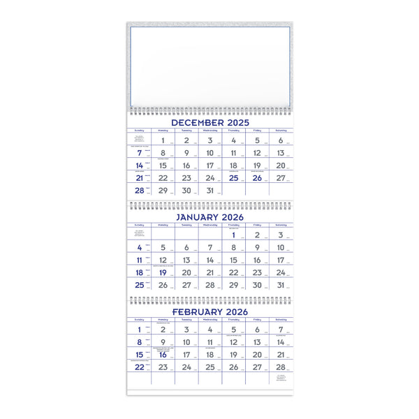 Custom Blue & Grey Commercial Planner Calendar (Q304722) - Multi-Month ...
