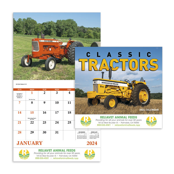 Custom Classic Tractor - Stapled Calendar (Q125722) - Wall Calendars ...