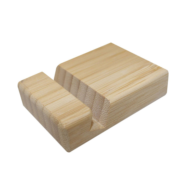Custom Bamboo Block Phone Stand (Q214522) - Phone Stands with Logo ...