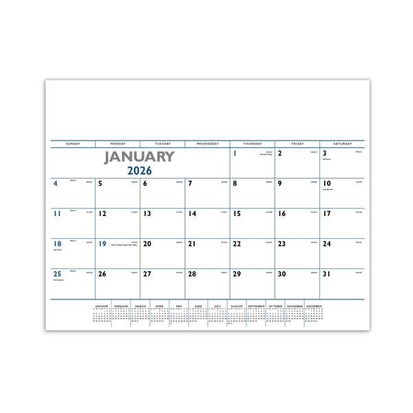Custom Blue & Black Desk Pad Calendar (Q235722) - Calendars with Logo ...
