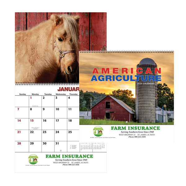 American Agriculture Wall Calendars - Spiral - Calendars with Logo ...