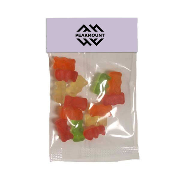 Custom Clever Candy Small Header Bags - Gummy Bears (Q376222) - Gummy ...