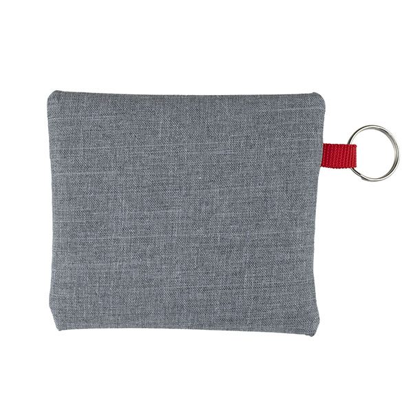 Custom Capri Heathered Gray Zipper Pouch (Q377022) - Pouches with Logo ...