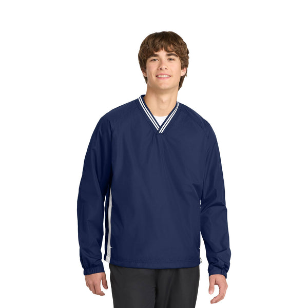 Custom Sport-Tek® Tipped V-Neck Raglan Wind Shirt (Q397922) - Wind ...