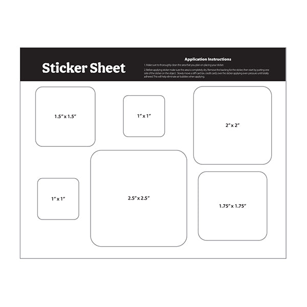 Custom 5.5 x 7 Inch Sticker Sheet Stock Shapes (Q611022) - Stickers ...