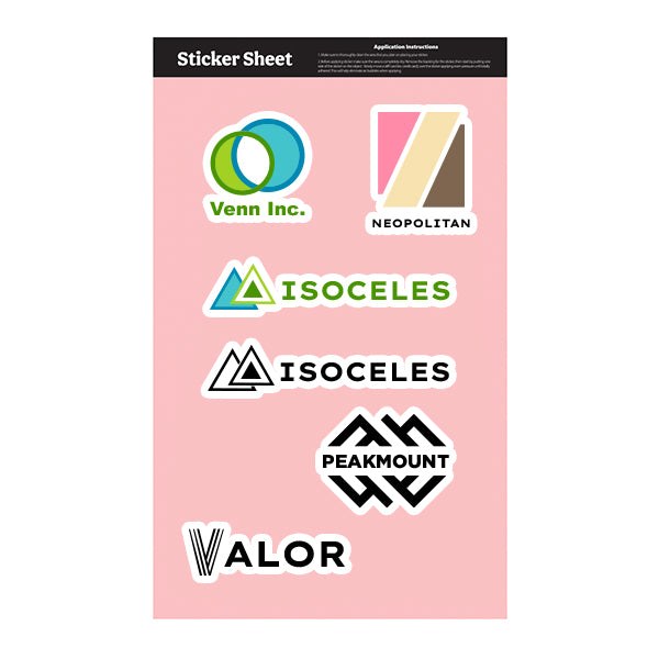 Custom 11.5 x 7 Inch Sticker Sheet Custom Shapes (Q811022) - Stickers ...