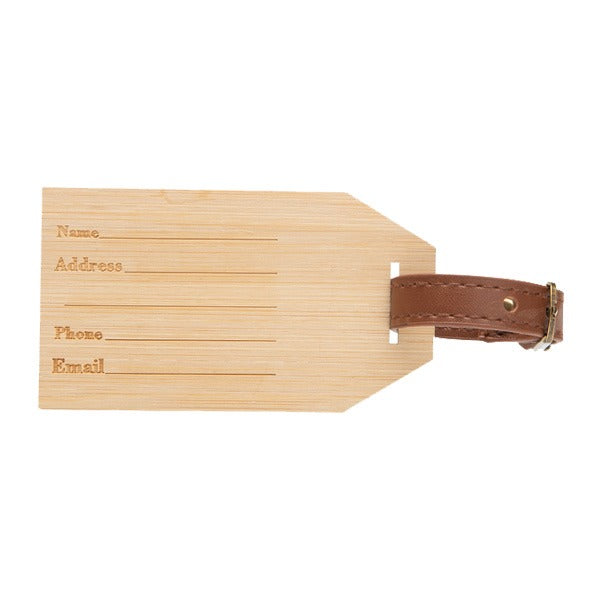 Custom Outbound Bamboo Luggage Tag (Q925822) - Luggage Tags with Logo ...