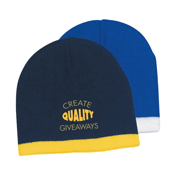 Custom Knit Beanie With Stripe (Q147476) - Beanies with Logo | Quality ...