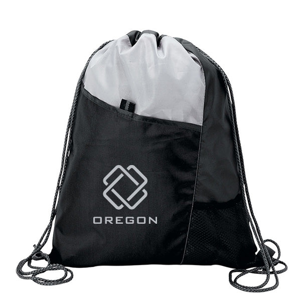 Custom Mesh Drawstring Bags with Front Pull-Tab Pocket (Q164311 ...