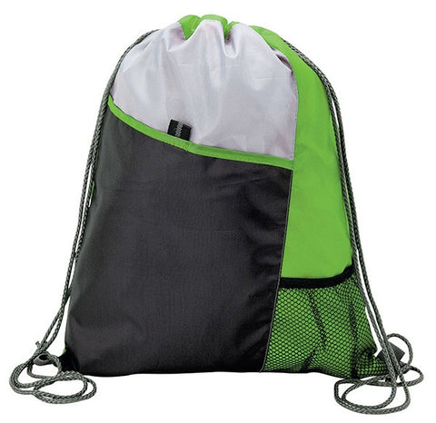 Custom Mesh Drawstring Bags with Front Pull-Tab Pocket (Q164311 ...