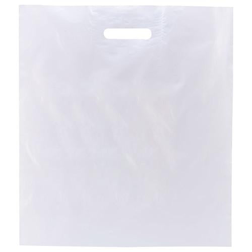 Custom White Patch Handle Bags 2.5mil (16" x 18") (Q16671) - Plastic ...