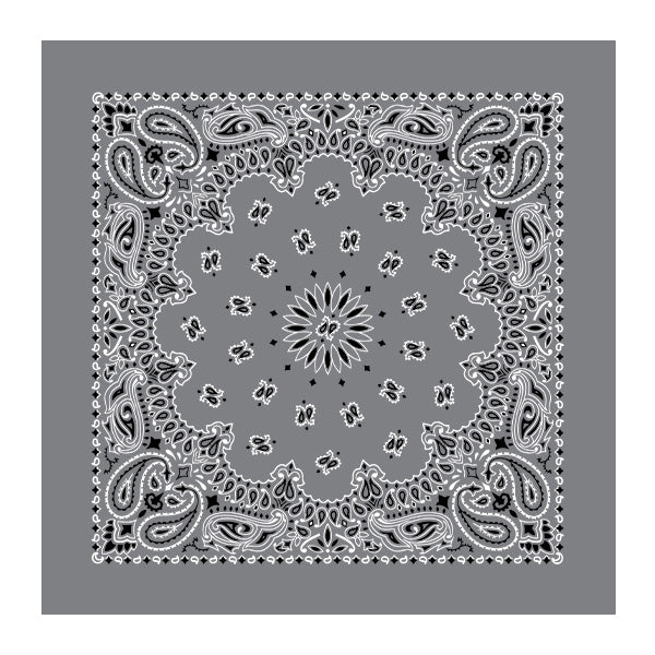 Custom 22 In Traditional USA Paisleys Bandana - Charcoal (Q236522 ...