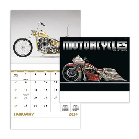 Custom Motorcycles Calendar (Q275722) - Wall Calendars with Logo ...