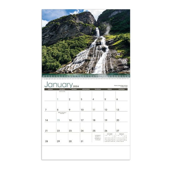 Custom Waterfalls Calendar (Q405722) - Wall Calendars with Logo ...