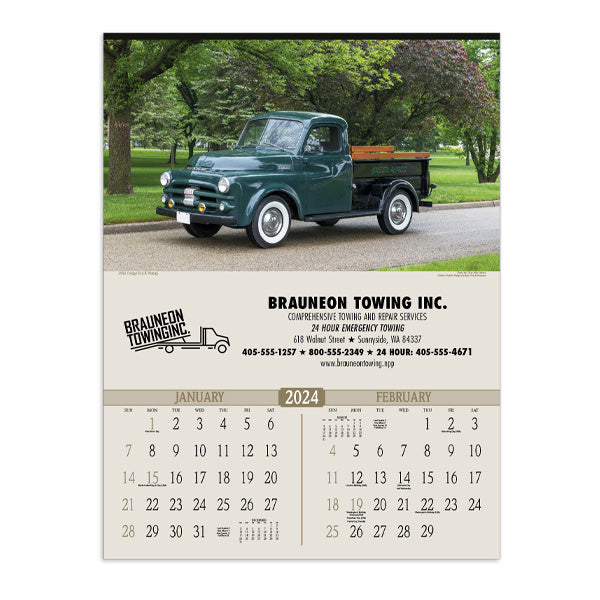 Custom Antique Trucks Calendar (Q465722) - Wall Calendars with Logo ...