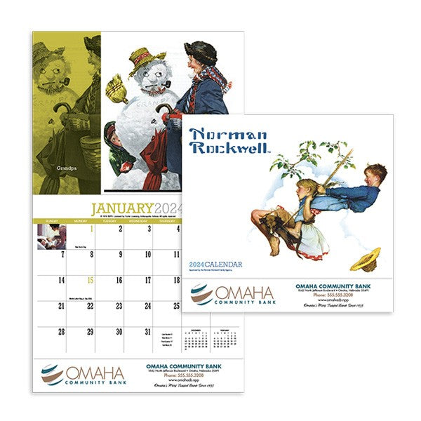 Norman Rockwell Appointment Calendar - Stapled - Calendars with Logo ...