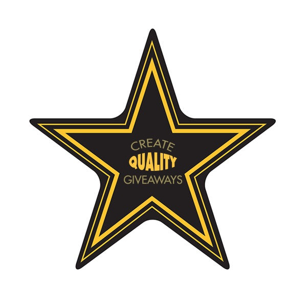 Custom 5"W X 5"H Star Shaped Window Or Bumper Stickers (Q544711 ...