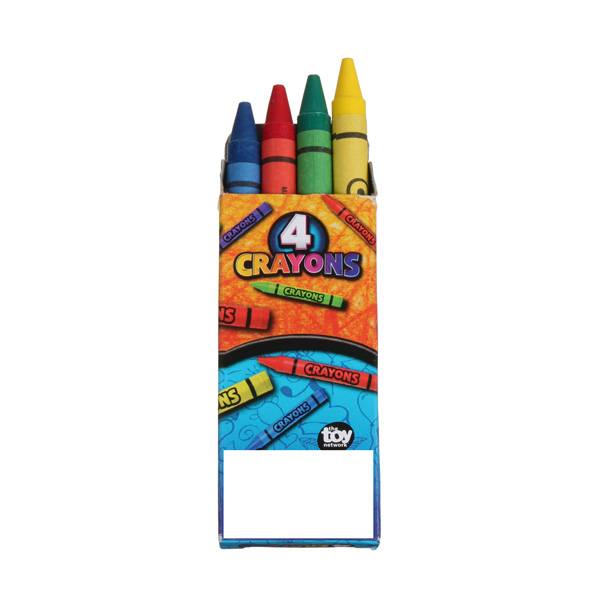 Custom 4 Pack Crayons - Full Color (Q557911) - Crayons with Logo ...