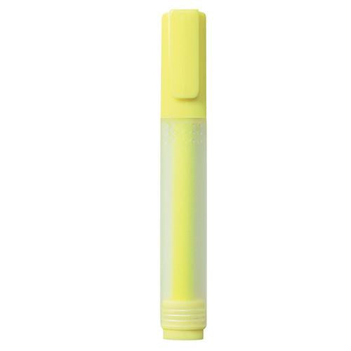 Custom Rectangular Highlighter With Frosted Barrel And Yellow Chisel ...