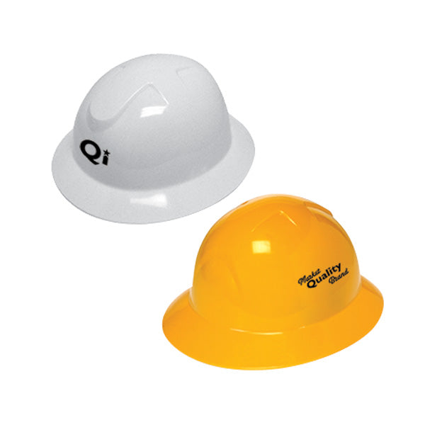 Custom Full Brim Hard Hat with 6-Point Ratchet Suspension (Q604065 ...