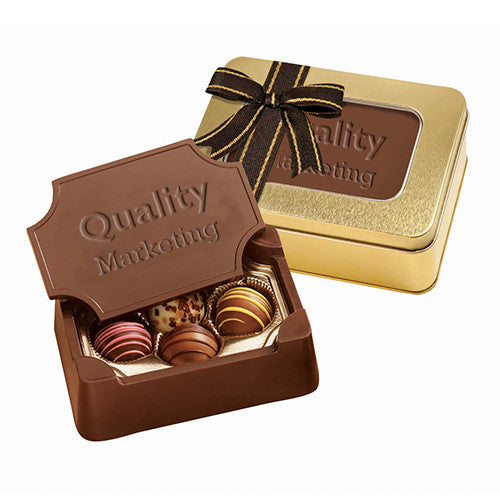 Custom Small Chocolate Box with Truffles (Q72514) - Chocolates with ...