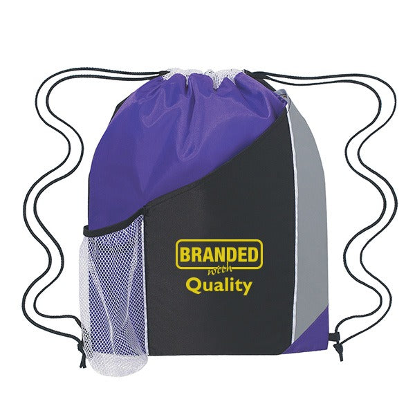 Custom Polyester Tri-Color Sports Pack (Q788311) - Drawstring Bags with ...