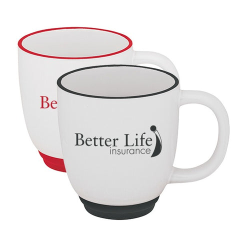 Custom Two-Tone Bistro Mug (14 oz.} (Q796311) - Ceramic Coffee Mugs ...