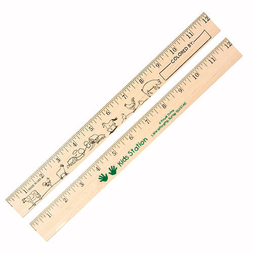 Custom Farm Animals "U" Color Rulers with Natural Wood Finish (Q808411 ...