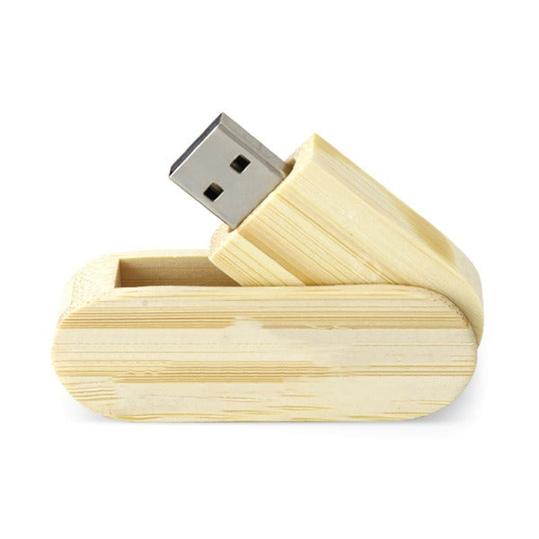 Custom Hinsdale Eco-Friendly Bamboo Swivel Flashdrive 16G 4CP (Q818422 ...
