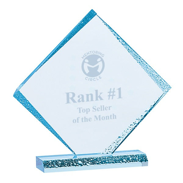 Custom Acrylic Diamond Award - 10"w x 9-5/8"h (Q826611) - Desktop ...