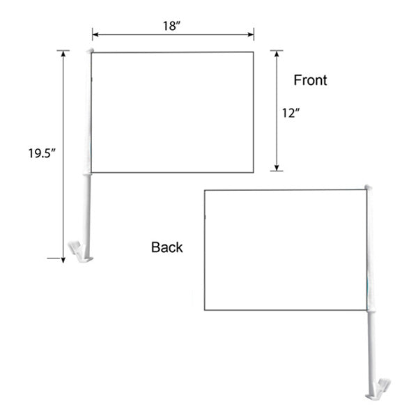 Custom DisplaySplash Car Flag - Double Sided (Q871722) - Car Flags with ...
