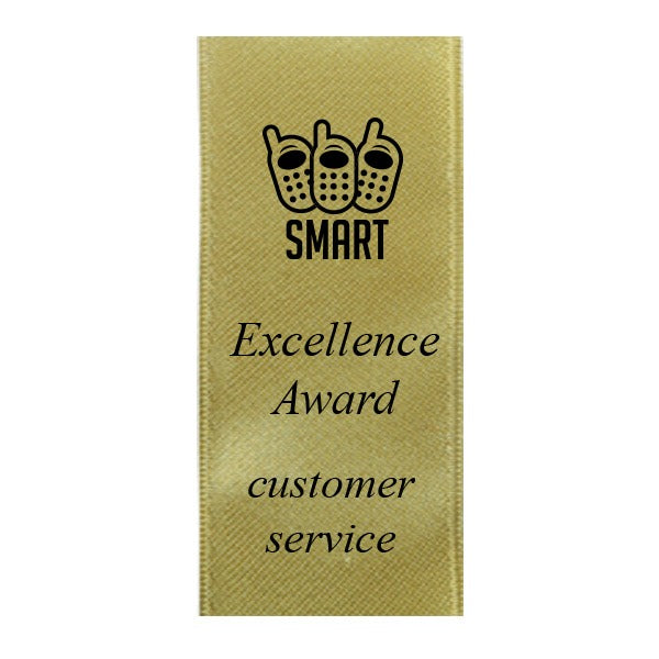 Custom 2" x 6" Satin Ribbon Badges (Q889611) - Ribbons with Logo ...