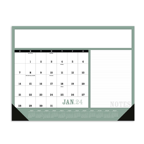 Custom Notes Desk Pad With Vinyl Corners Calendar (Q924722) - Desk ...